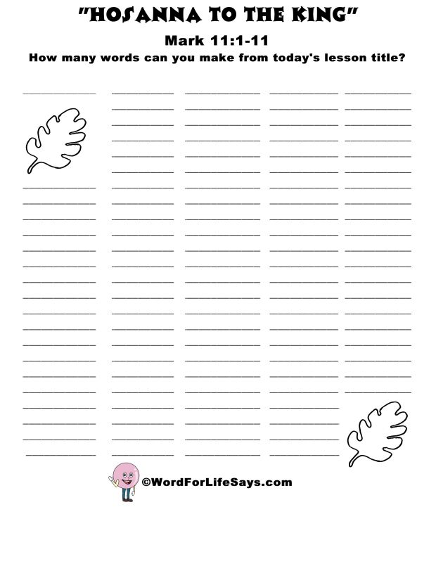 Jesus’ Triumphal Entry – Word For Life Says…