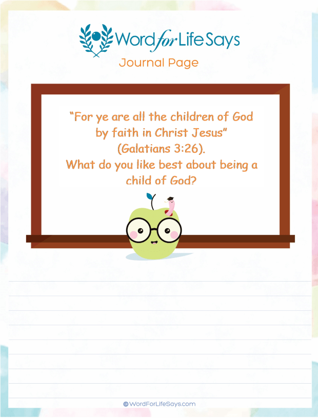 Sunday School Lesson – “Children of God, by Faith” Galatians 3:26-4:7 ...