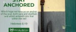 Stay Anchored – Word For Life Says…